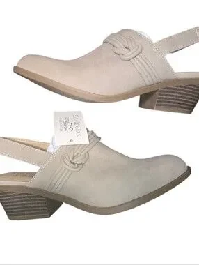 Kim Rogers | Shoes | Kim Rogers Sling Back Heel Clog Nwt Size 9 Beige ...